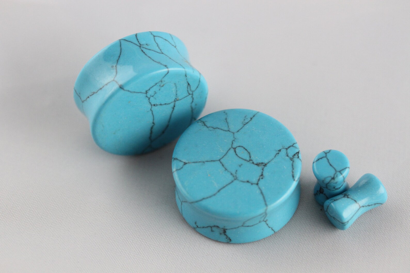 Stretching Turquoise Flare Plugs Turquoise Flared Ear Plugs | Etsy