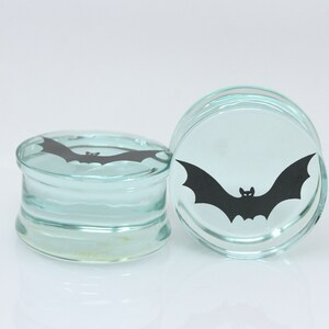 Bat Glass Plugs (pair) - G042 - Etsy