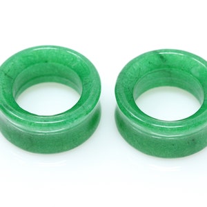 Green Jade Tunnels - Plugs for Your Stretched Ears (pair) PH160 - Etsy