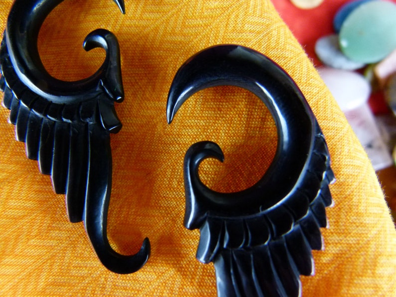 6mm Horn Ear Stretchers 2 Gauge Horn Earring Ear Stretching - Etsy