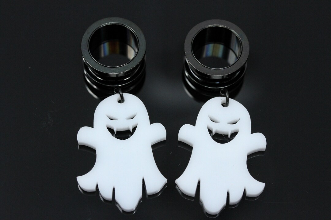 Blood Sucker Ghost Danglers - Screw on Tunnel (pair) - TF026 - Etsy