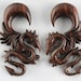 16mm Wood Dragon Plugs Stretch Ear Serpant Dragon 5/8 Sono Wood Plugs ...