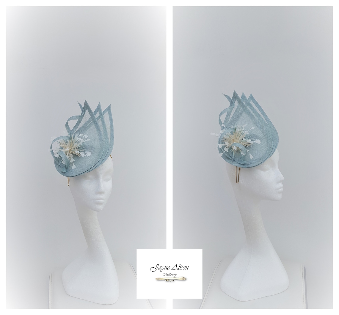 Pale Aqua Blue Fascinator Hatinator for Weddings Mother of | Etsy UK