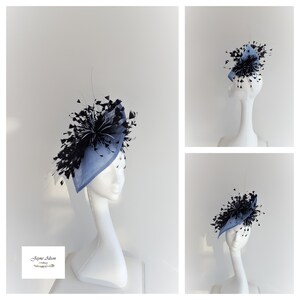 Blue and Navy Hatinator, Wedding Hat, Mother of the Bride Fascinator ...
