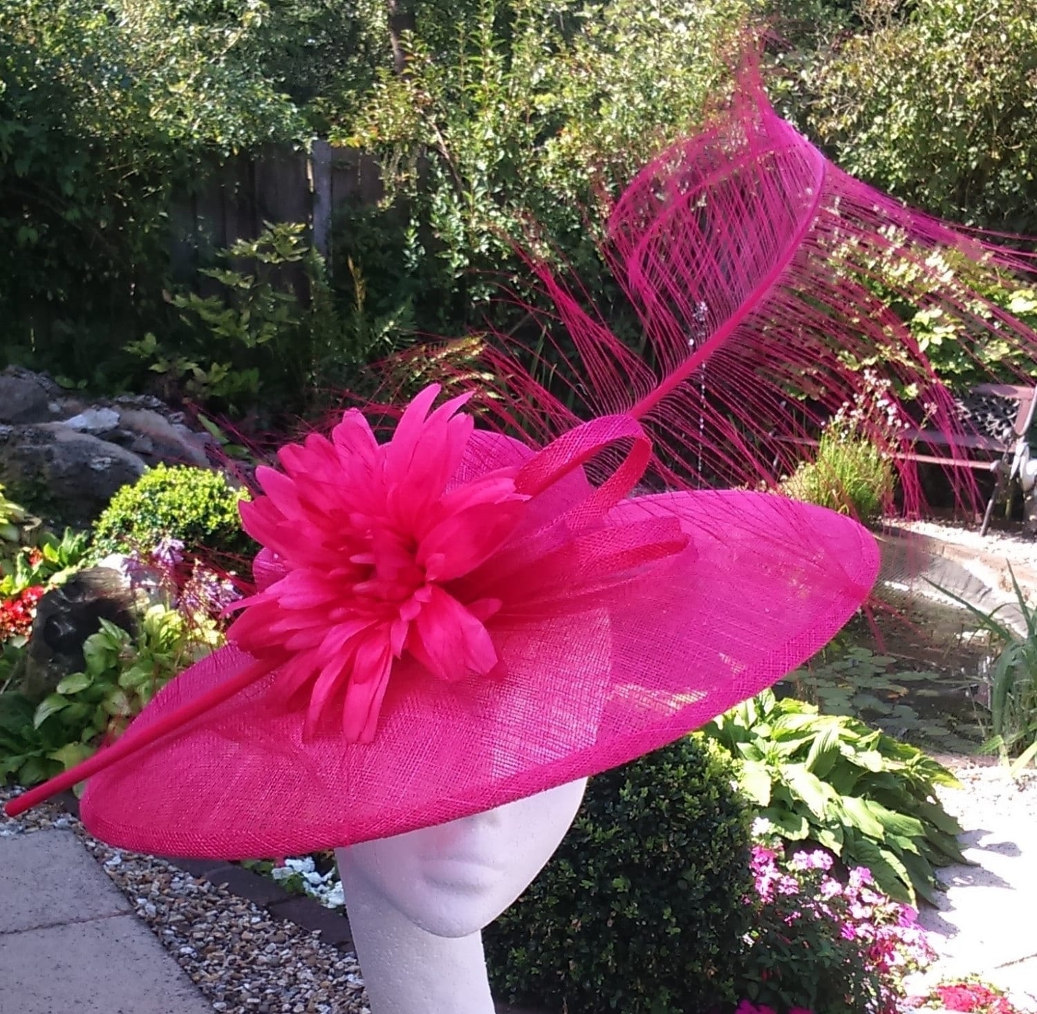 Pink Hatinator Mother of the Bride Hat Wedding Fascinator - Etsy UK