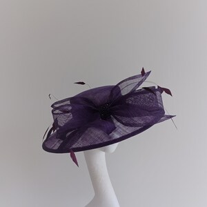 Cadbury Purple, Plum Hatinator, Wedding Hat, Mother of the Bride, Royal ...