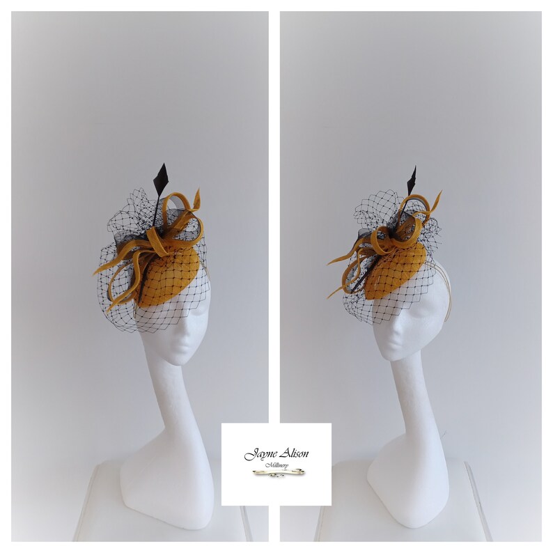 Gold, Black Wedding Hat, Mother of the Bride Fascinator, Ladies Day ...