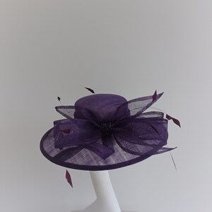 Cadbury Purple, Plum Hatinator, Wedding Hat, Mother of the Bride, Royal ...
