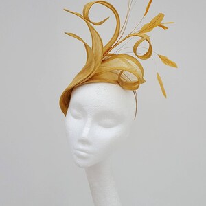 Gold, Yellow Fascinator, Wedding Fascinator, Mother of the Bride Hat ...