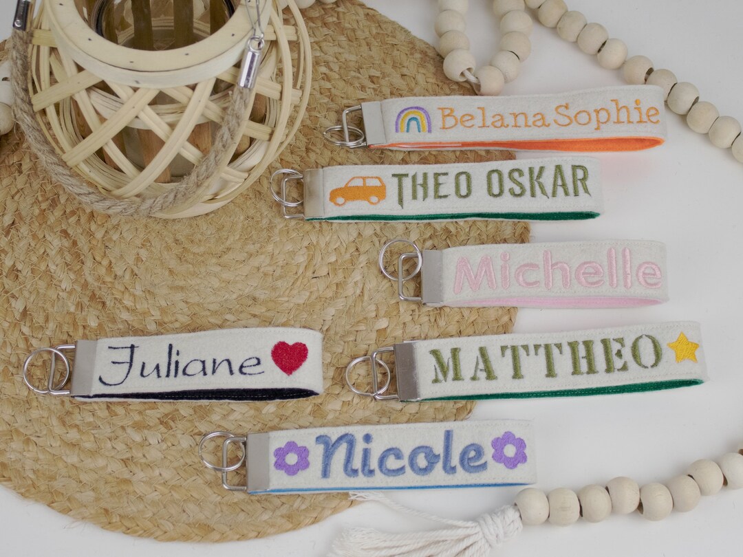 Lanyard Embroidered Personalized With Name Desired Name - Etsy
