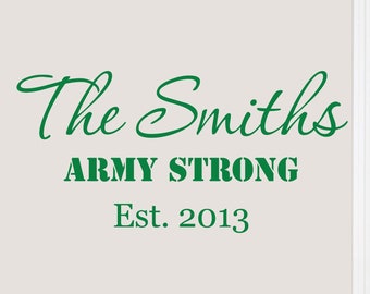 Army Last Name Sign - Etsy