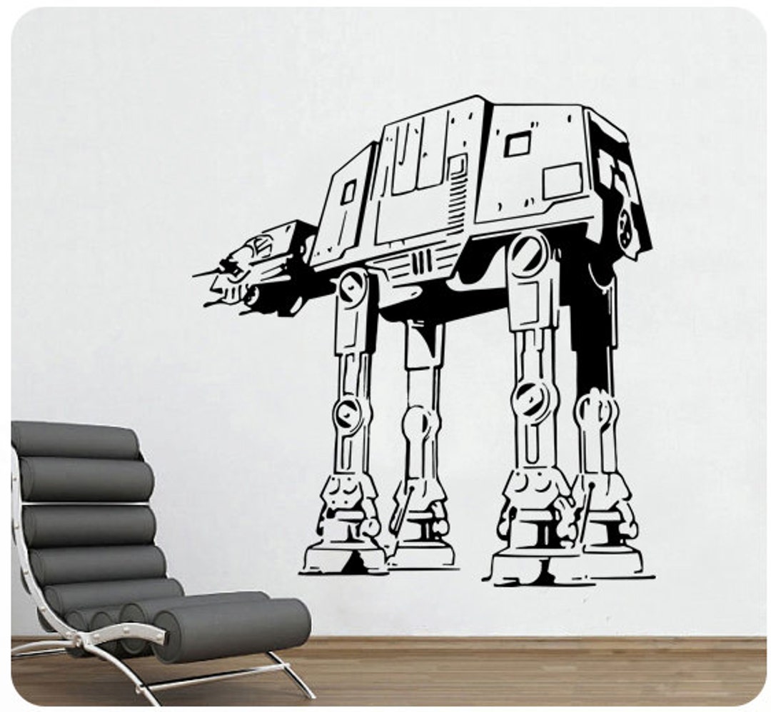 Star Wars Atat At-at Wall Decal Sticker Movie Sci Fi Decor Home Art ...