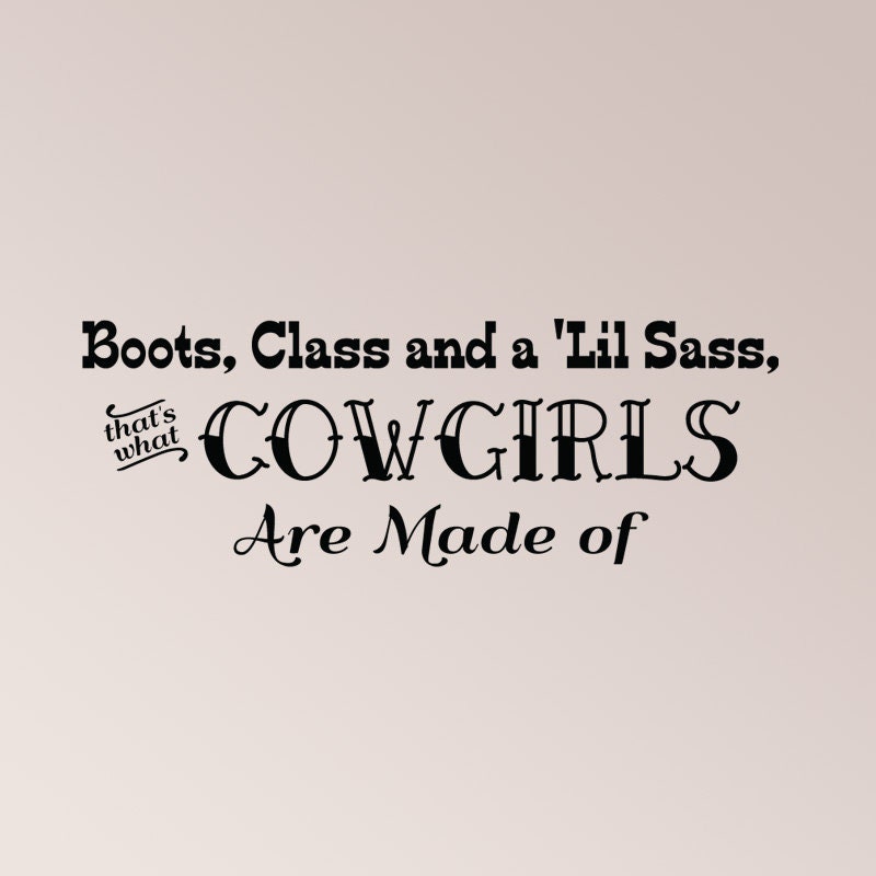 Cowgirl Wall Decal - Etsy