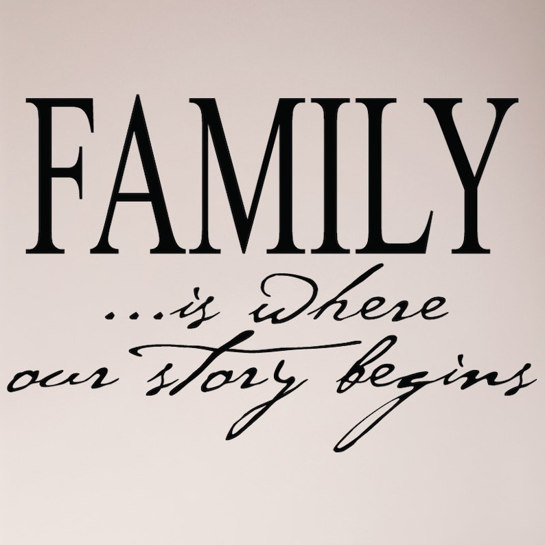 Family is Where Our Story Begins Wall Decal Sticker - Etsy