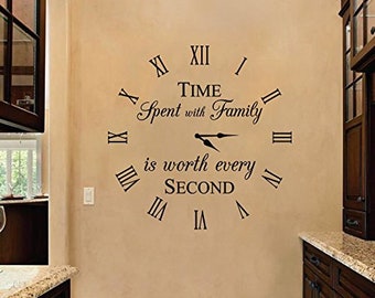 Time Wall Decal | Etsy