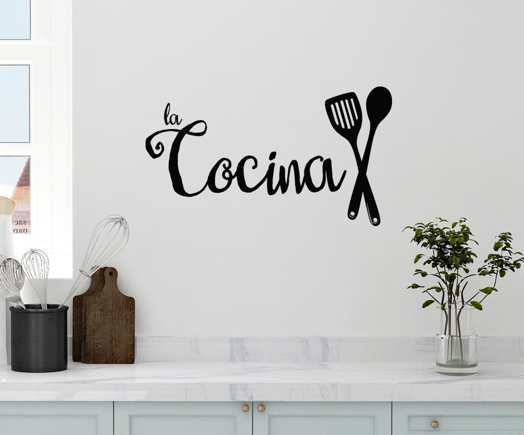 24"x13" La Cocina the Kitchen Spanish Wall Decal Sticker Art Mural Home ...