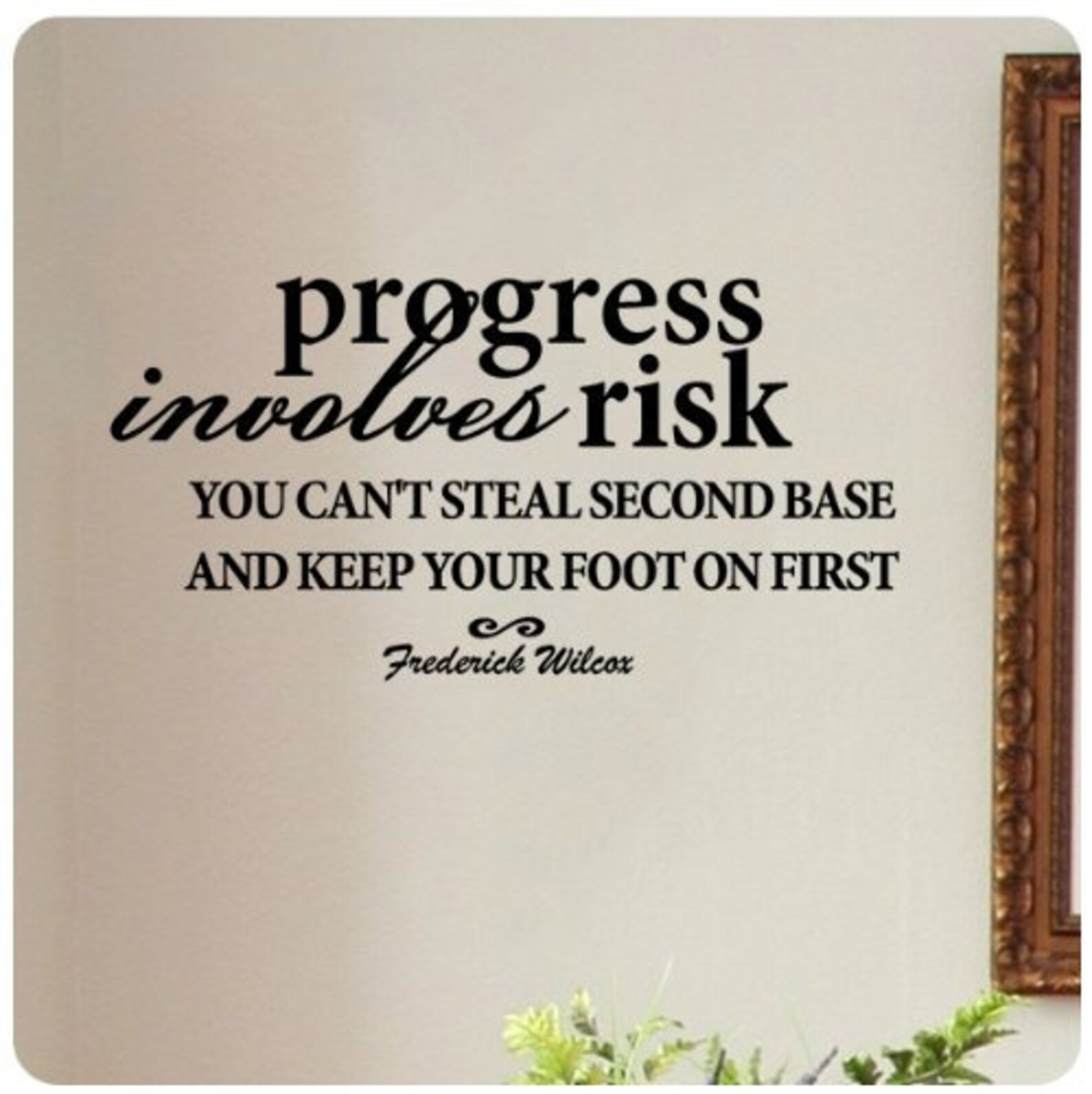 Progress Involves Risk You Can't Steal Second Base and | Etsy