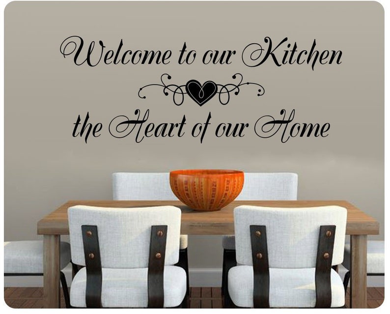 Welcome to Our Kitchen the Heart of Our Home Embellishment - Etsy