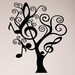 Music Note Tree Shape Treble Clef Mural Wall Decal - Etsy