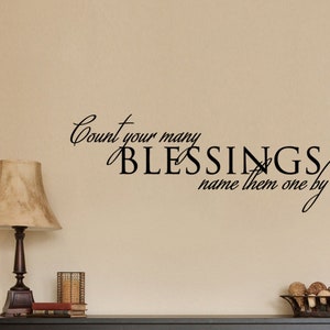 Count Your Many Blessings Name Them One by One Family Religious ...