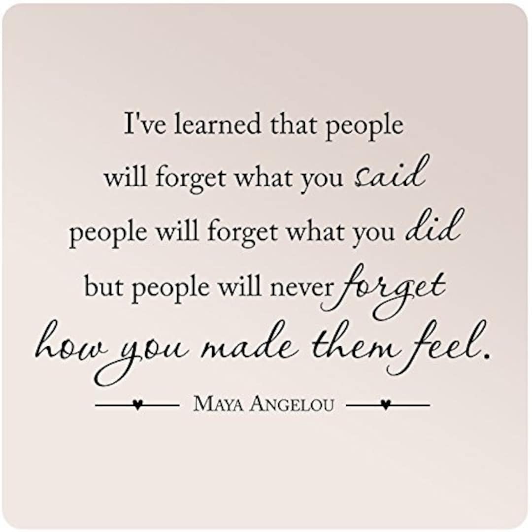 35"x24" Maya Angelou I've Learned That People Will Forget What You Said ...