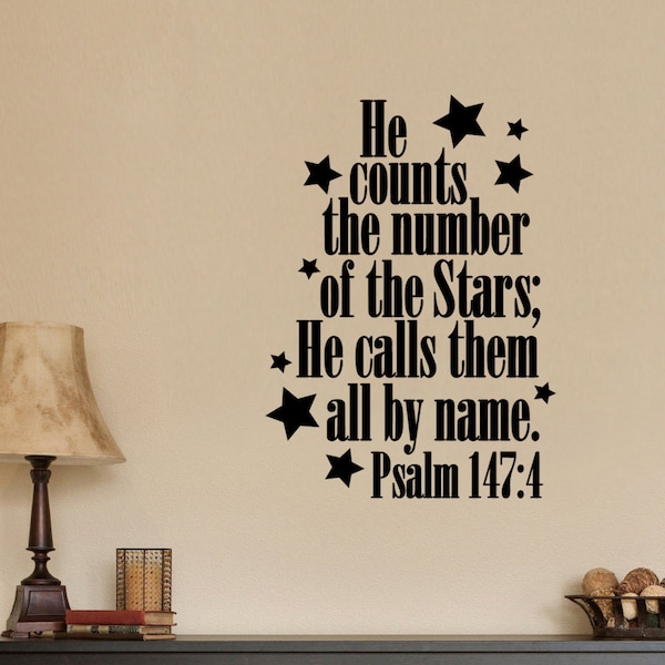 He Counts the Stars and Calls Them by Name - Etsy