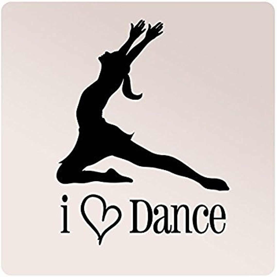 30x24 I Love Heart DANCE Silhoute Wall Decal | Etsy