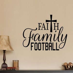 Faith Family Football Season Boys Sports Game Day Christian Religious ...
