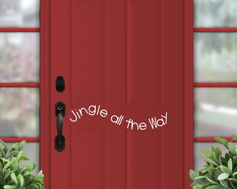 Jingle All the Way Merry Christmas Wall Decal Sticker Mural Home Décor ...