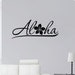 28" Aloha Hello Goodbye Hawaii Hibiscus Flower Wall Decal Sticker Art ...