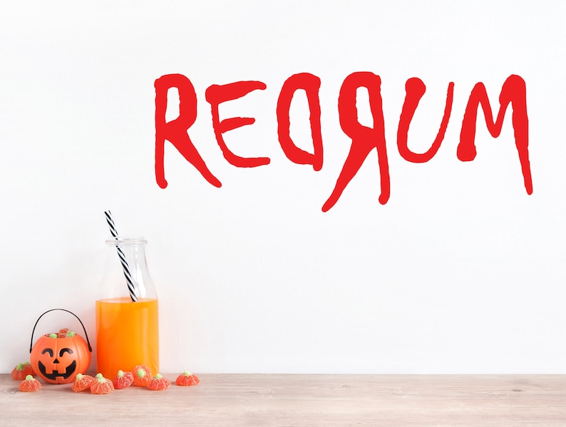 Redrum MURDER the Shining Wall Window Door Decal Sticker Party - Etsy