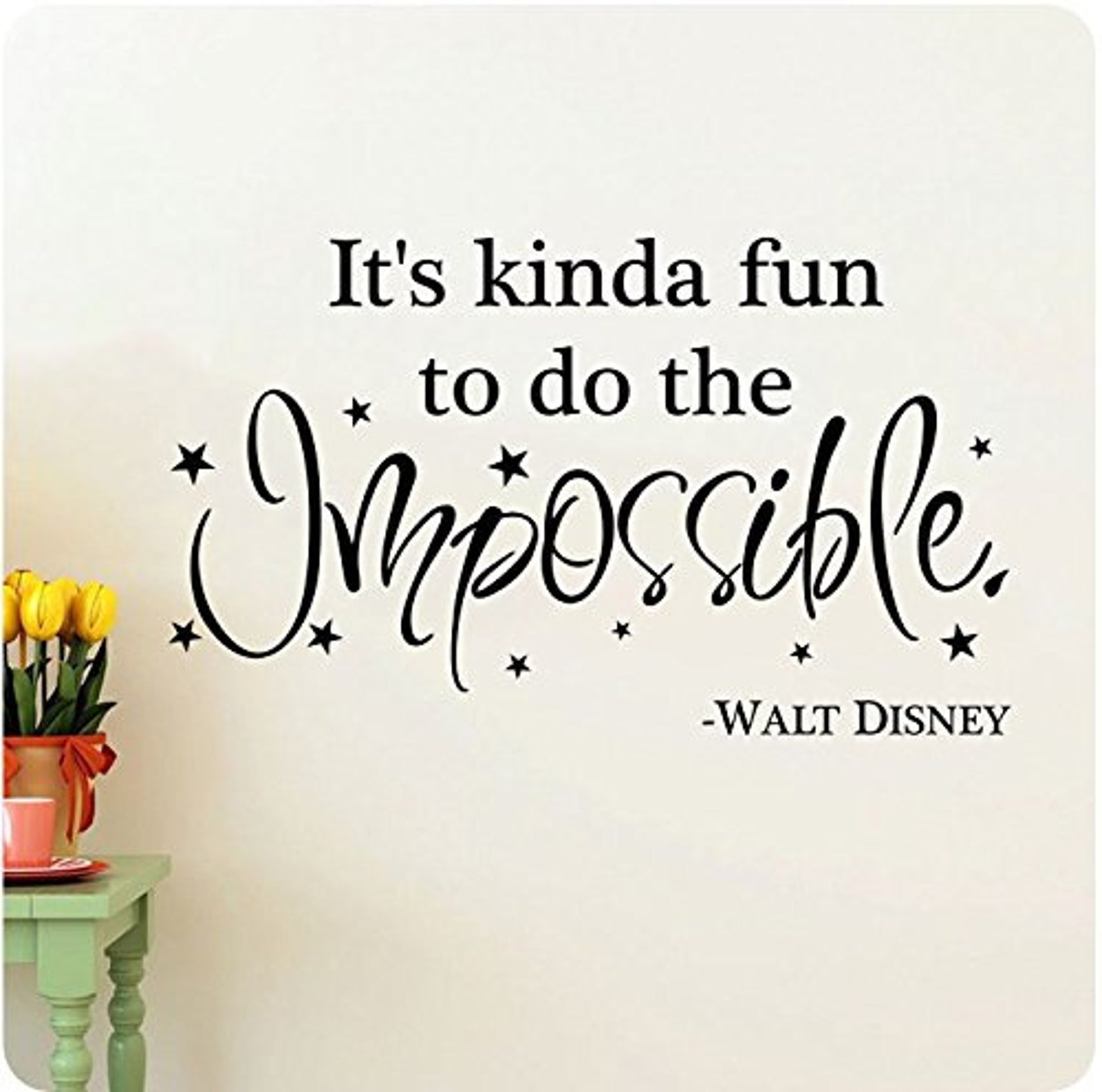 38" It's Kinda Fun to Do the Impossible Walt Disney Wall Decal Sticker ...