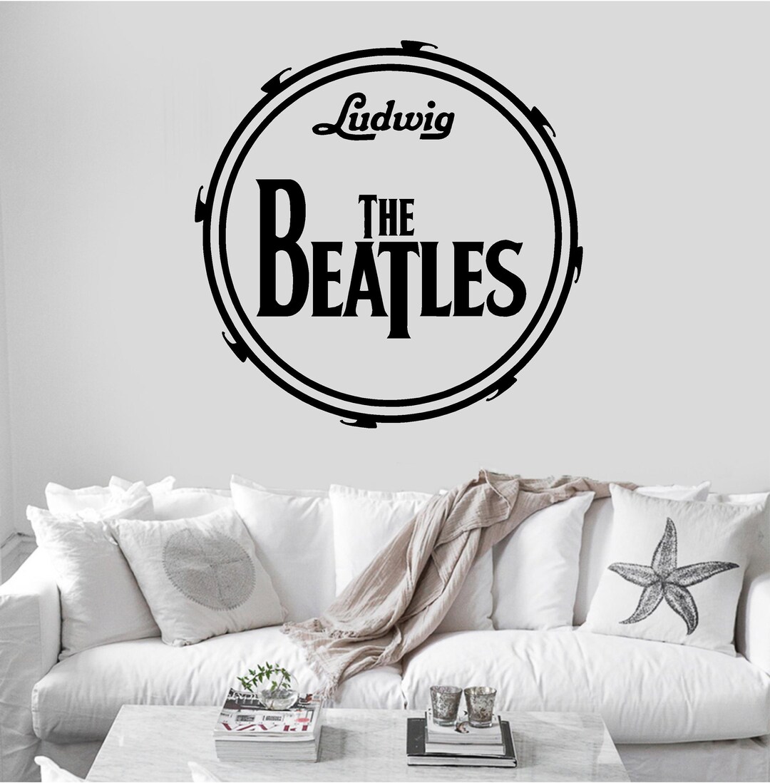 The Beatles Ludwig Drum Music Band Wall Decal Sticker Mural John Ringo ...