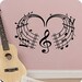 Love Heart Shape Music Notes Large Wall Decal Sticker Detailed Symbols ...