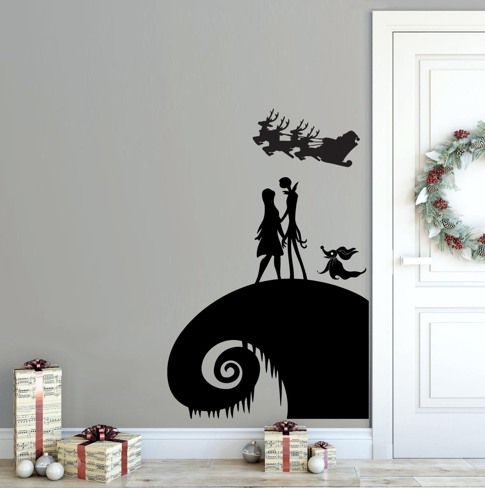 Nightmare Before Christmas Wall Window Door Decal Sticker Party ...