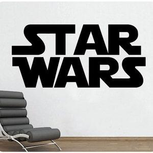 Star Wars Word Theme Wall Decal Sticker Movie Sci Fi Decor Home Art ...