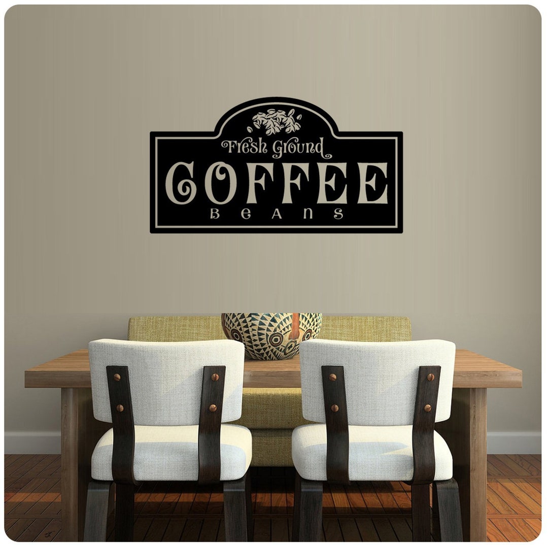 24" Fresh Ground Coffee Beans Wall Decal Sticker Art Mural Home Décor ...