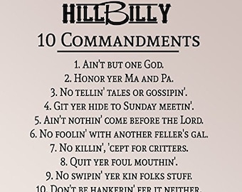 Ten Commandments Wall Decal - Etsy