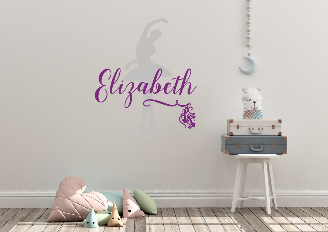 28" CUSTOM Personalized Name Dancer Ballet Wall Decal Sticker Mural ...