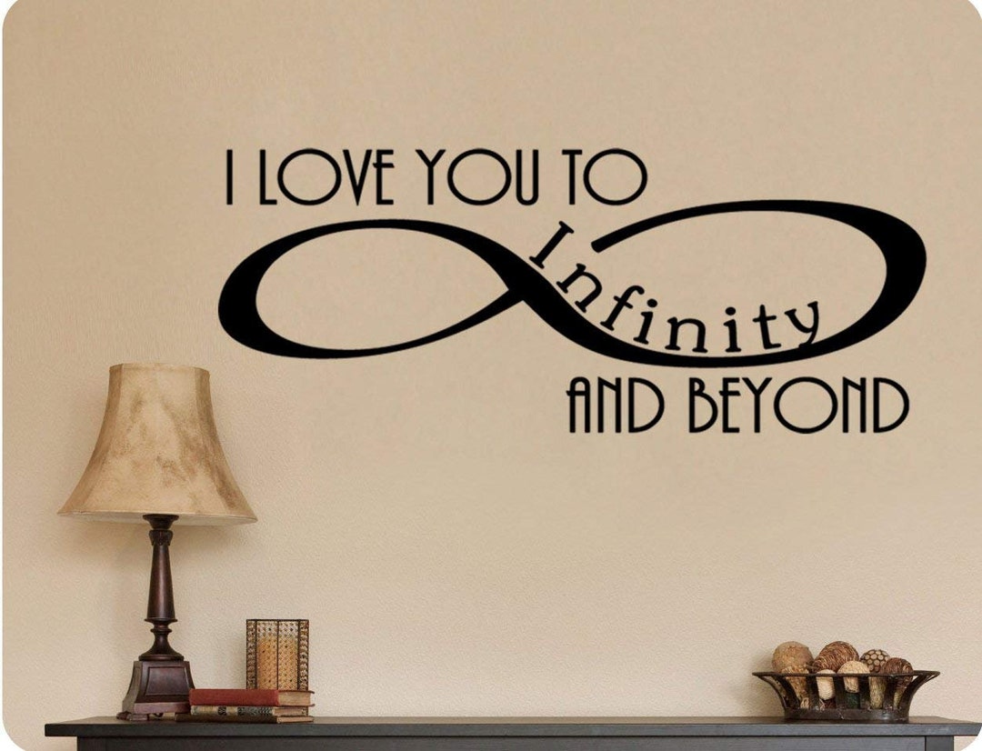 30"x12" I Love You to Infinity and Beyond Symbol Wall Decal Sticker Art ...