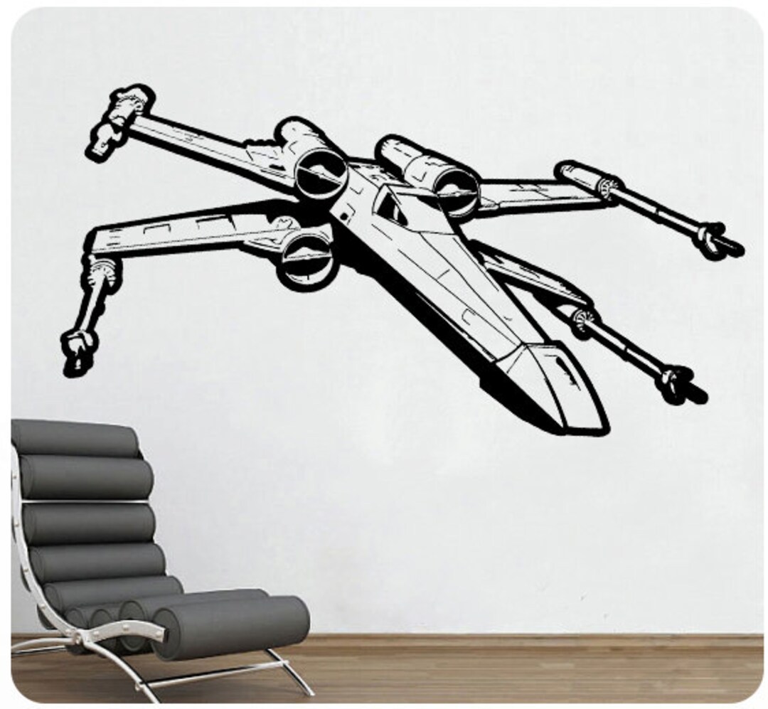 Star Wars Xwing X-wing Wall Decal Sticker Movie Sci Fi Decor Home Art ...