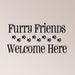 Furry Friends Welcome Here Pet Lover Home Paw Prints Wall Decal Sticker ...