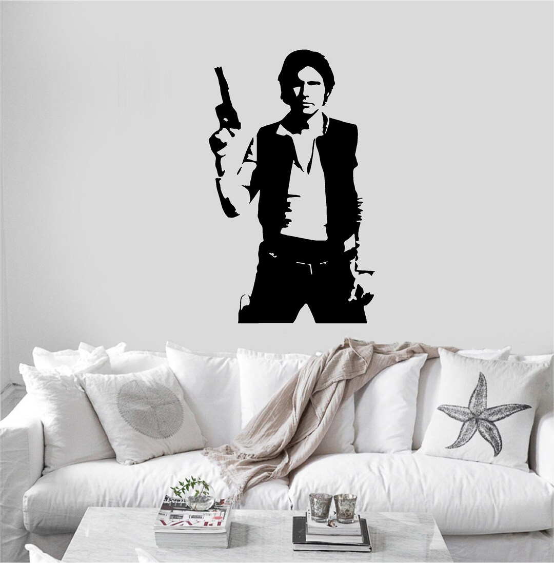 Han Solo Star Wars Movie Wall Decal Sticker Mural Vinyl Boy Room Sci Fi ...