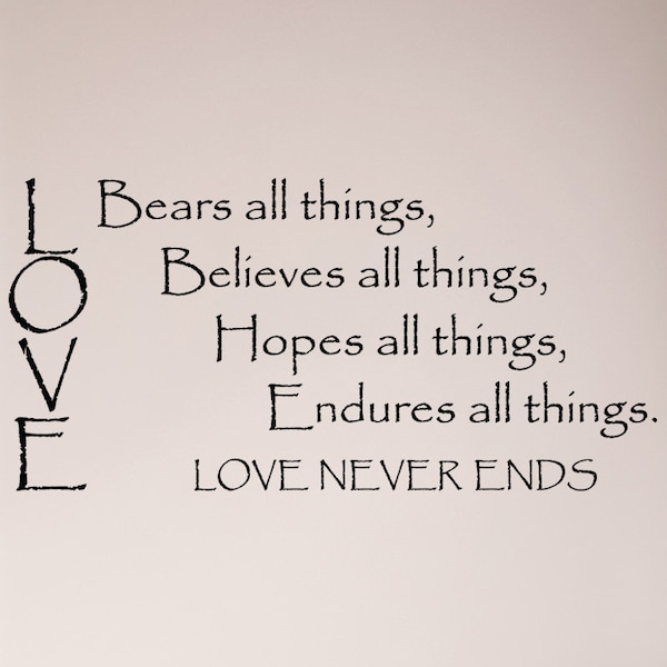 Love Endures All - Etsy
