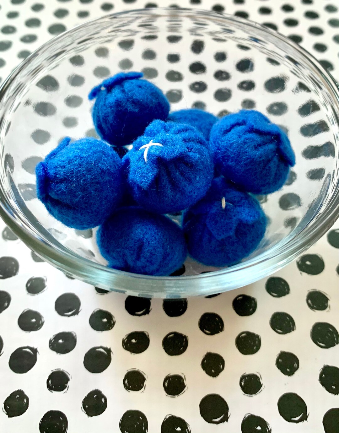Felt Blueberries: Handmade Pretend Play Food, Montessori Toy - Etsy