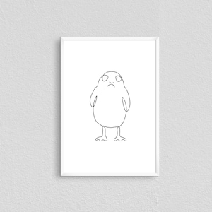 Porg Star Wars Last Jedi Minimalist Line Art Star Wars Porg | Etsy