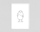 Porg Star Wars Last Jedi Minimalist Line Art Star Wars Porg - Etsy