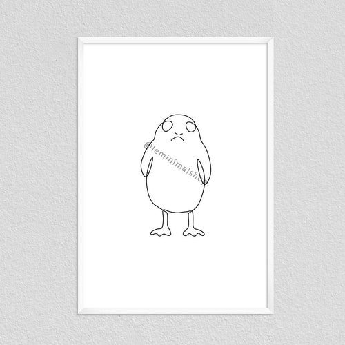 Porg Star Wars Last Jedi Minimalist Line Art Star Wars Porg | Etsy