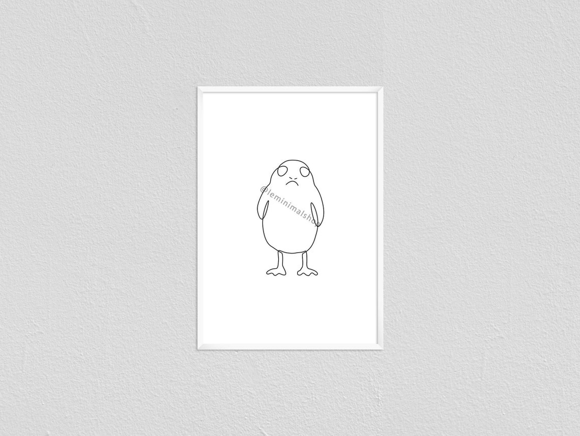 Porg Star Wars Last Jedi Minimalist Line Art Star Wars Porg - Etsy