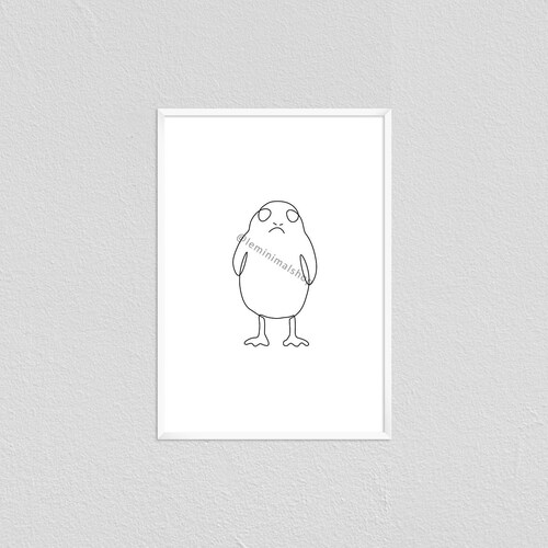 Porg Star Wars Last Jedi Minimalist Line Art Star Wars Porg - Etsy